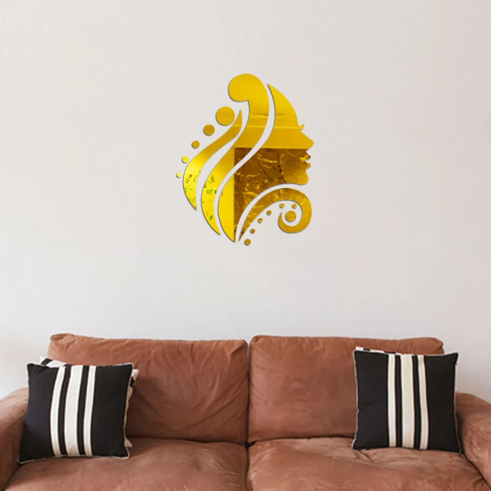 New Fashion DIY Modern Acrylic Plastic 3D Mirror Sticker Ar hall ...