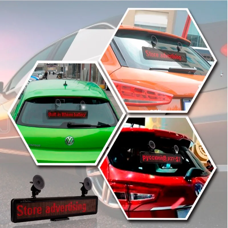 Led Car Advertising Display Led Scrolling Display Board Programmable ...