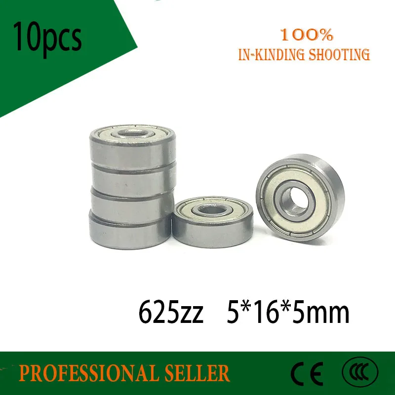 10pcs/lot 625ZZ 625 ZZ 625 2Z 5*16*5mm ABEC 3 Miniature MINI Deep ...
