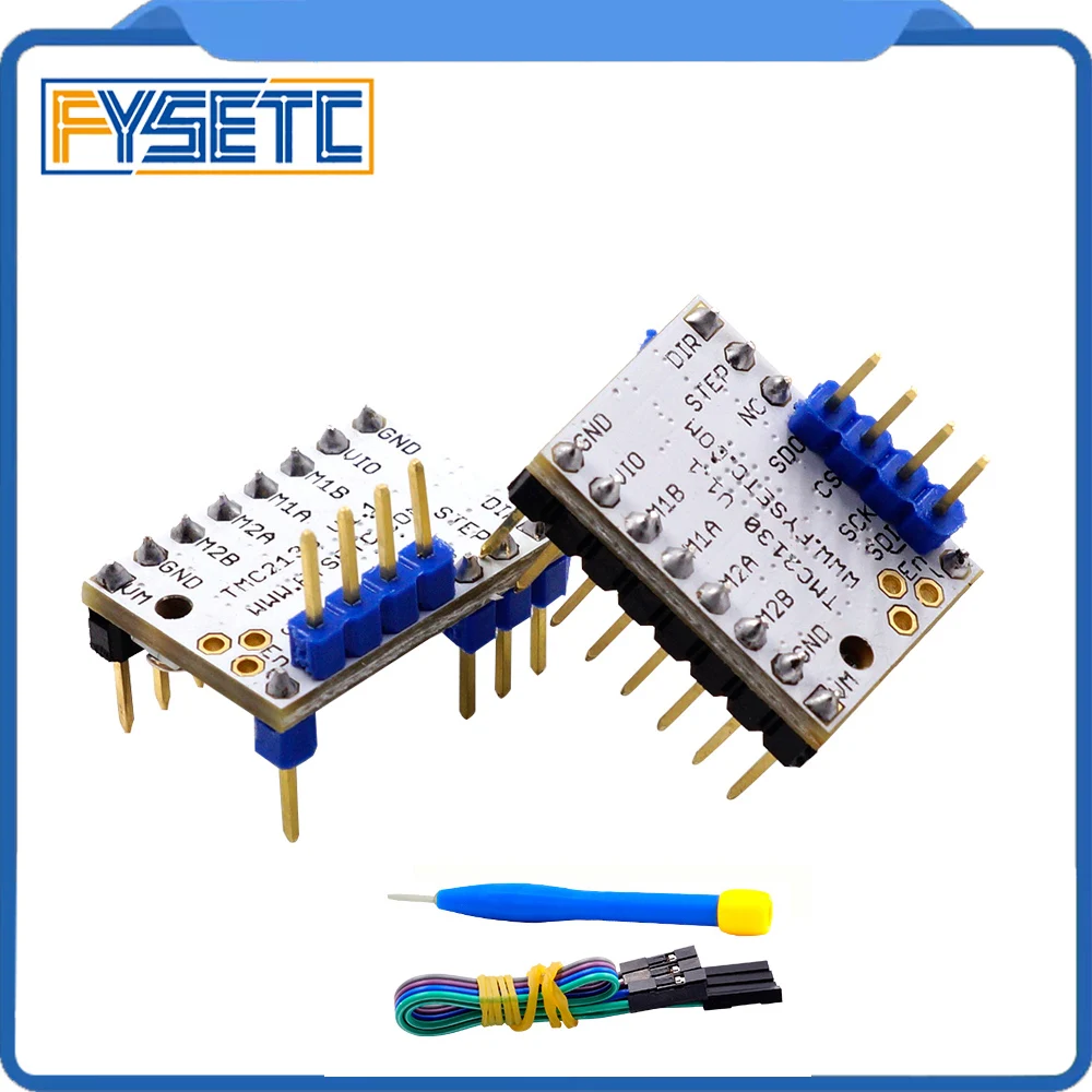 2x Mks Tmc2130 V1 1 Stepstick Stepper Motor Driver Spi With Heat Sink Ultra Silent Excellent Vs