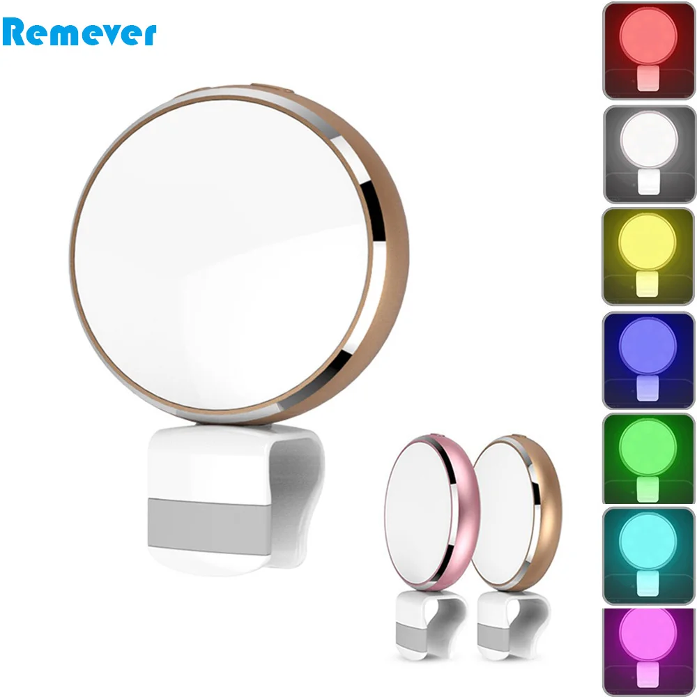 2 in 1 LED Fill Flash Light with Rear View Mirror Adjustable Color ...