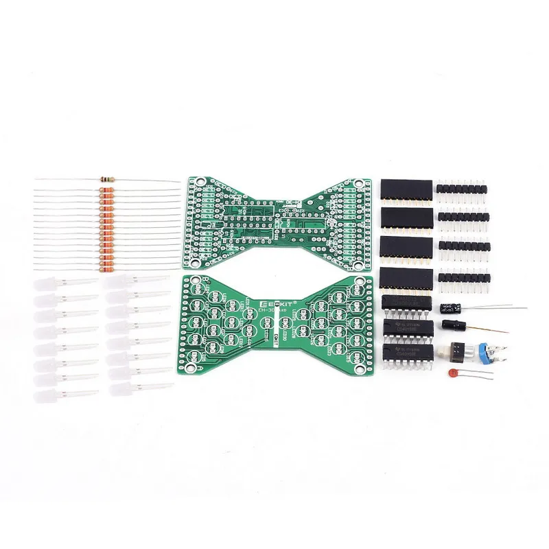 DIY Kit Green LED Electronic Hourglass DIY DC 3.3V-5V Funny Electric ...