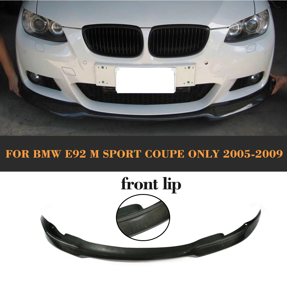 3 Serise Carbon Fiber Car Front Bumper Lip spoiler For BMW E92 M Sport ...