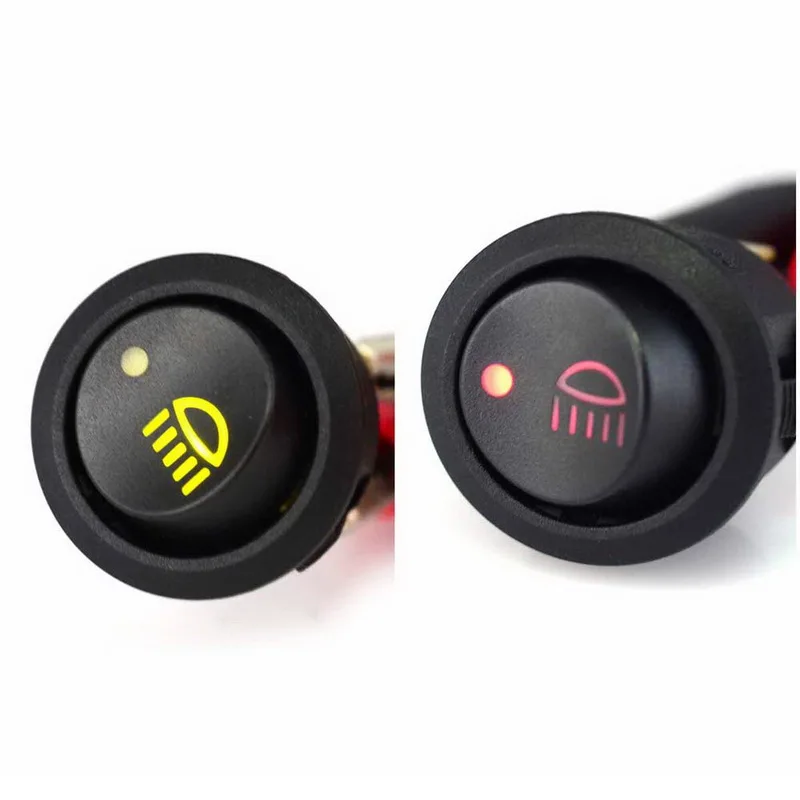 1pcs-foglight-switch-ON-OFF-Rocker-Switch-round-2-leds-20mm-show-red ...