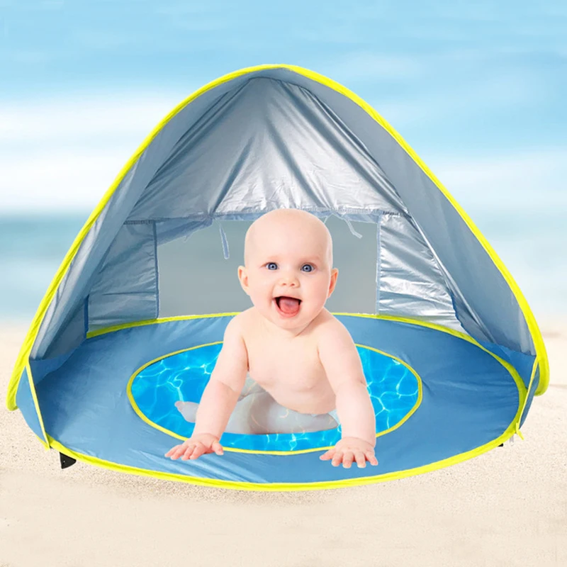 Baby Outdoor Beach Toy Tent Foldable UV Prtecting Water Pool Seaside ...