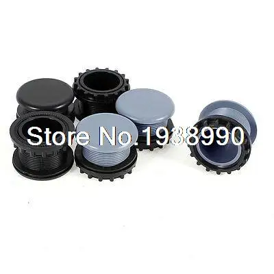 6 x Black + Gray Push Button Switch 22mm Mount Hole Panel Plug Cover ...