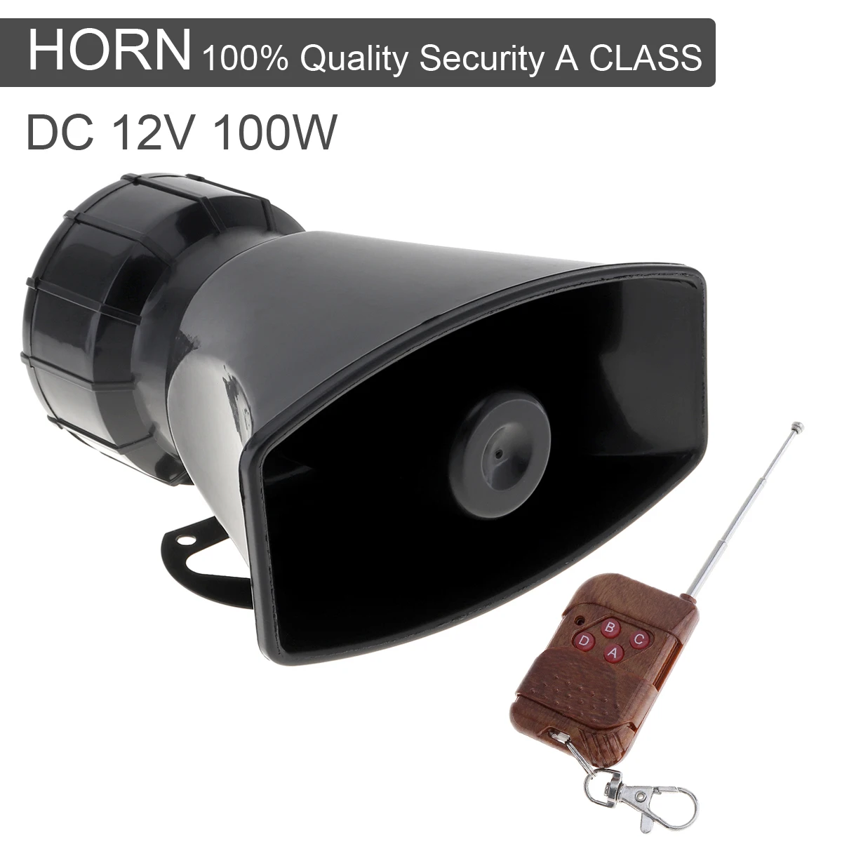 12V 100W 7 Car Warning Security Alarm Police Fire Siren Horn Speaker ...