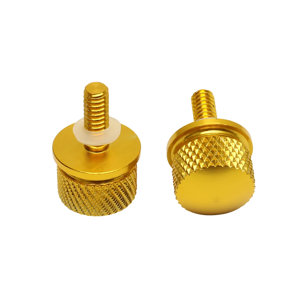 2PCS 1 4 20 Thread Seat Bolt Screw Chrome Small Knurled Polished 2PCS 1 4 20 Thread Seat Bolt Screw Chrome Small Knurled Polished