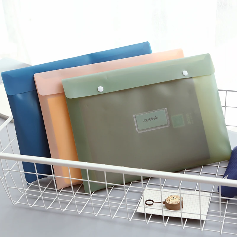 A4 Candy color texture subject folder file bag paper clip storage ...