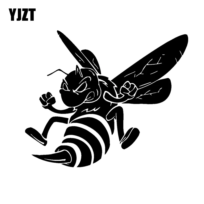 YJZT 17.8CM*15CM Angry Bee Decal Fun Animal Decor Vinyl Car Sticker ...