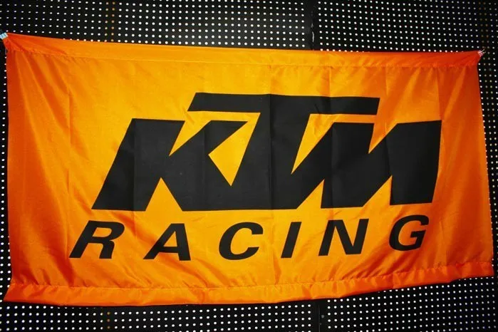KTM RACING BANNER car flag ORANGE color 100cm*60cm-in Flags, Banners ...