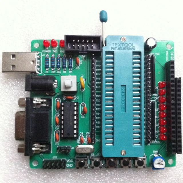 C51/AVR Microcontroller Development Board Learning Board DIY Kit Suite ...