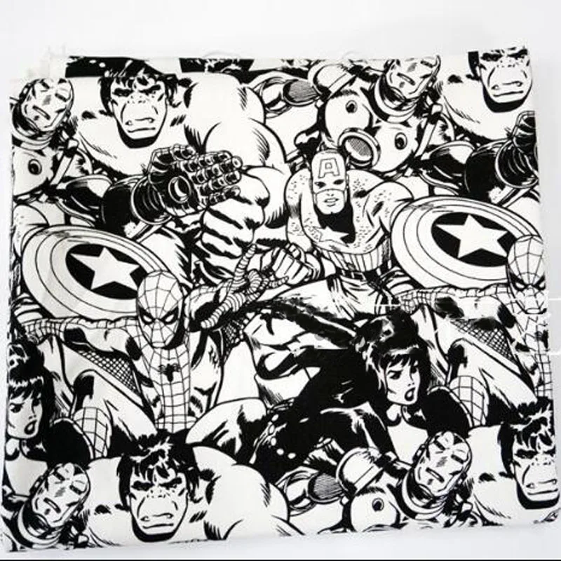 The Avengers Canvas Fabric for Bag Cartoon Bulk Captain America Printed ...