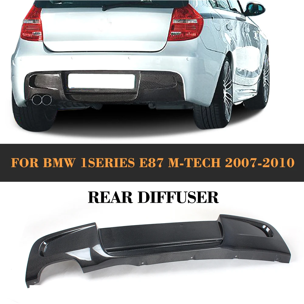 For 1 Series Carbon Fiber Material Air Diffuser Rear Lip Spoiler For ...