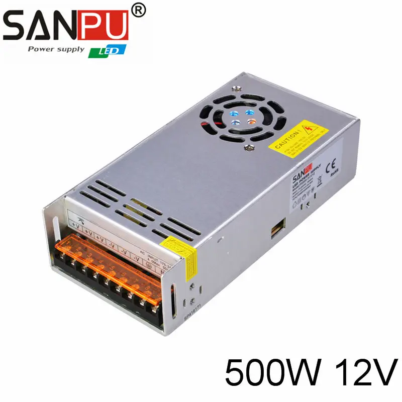 LED Power Supply 12 V 500W LED Driver Power Adapter Switching 220V to ...