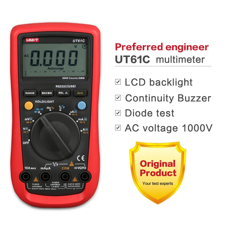 Aliexpress.com : Buy 1pcs UNI T UT 61C Modern Digital Multimeters UT61C ...