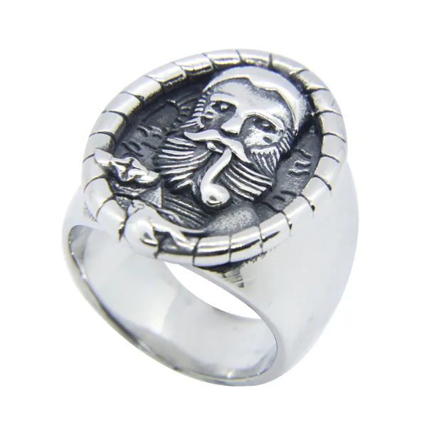 Drop Ship 316l Stainless Steel Polishing Jewelry Smoking Old Man Ring ...