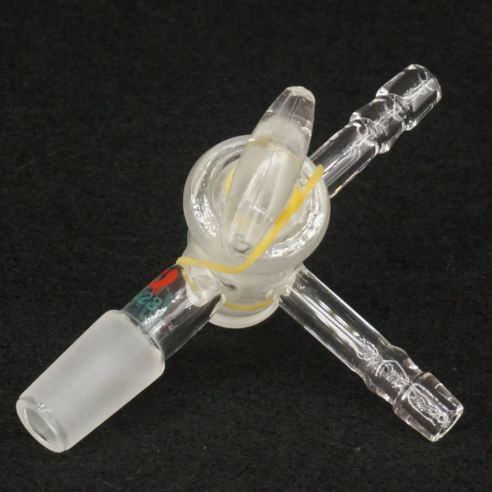 14/23 Joint T Type Adapter Three-way Glass Stopcock 105mm Length Lab ...