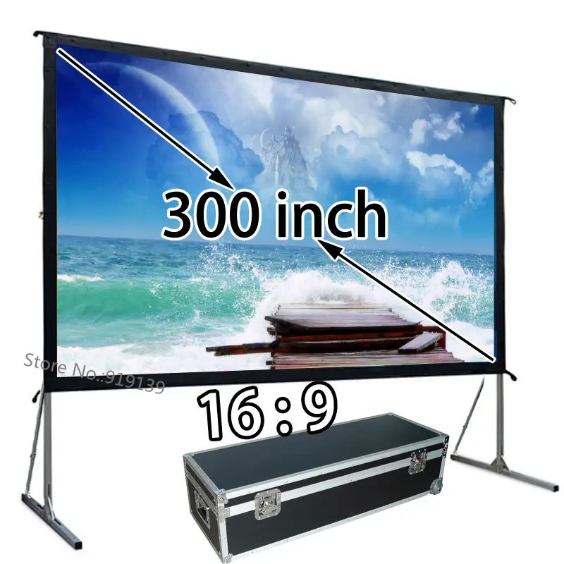 Grand cran De Projection D image Flexible Diagonale De 300 Pouces 16