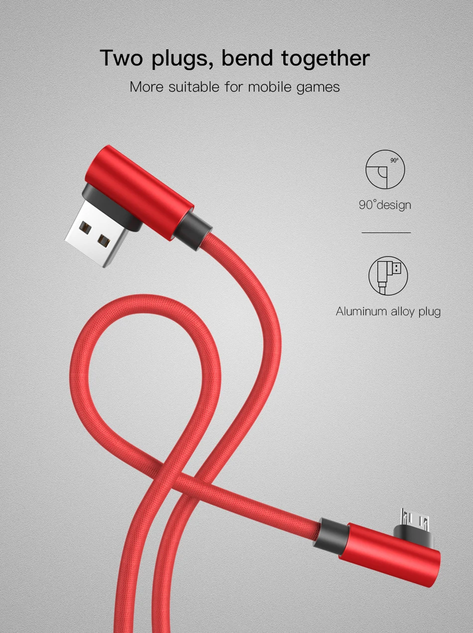 CABLE TELEPHONE,Red Type C-2M--Câble Micro USB Oppselve 1m 2m pour ...