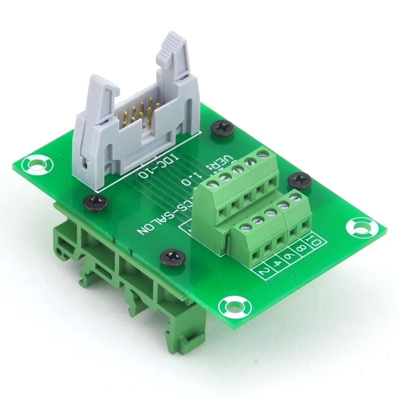 Idc10 Header Interface Module With Simple Din Rail Mounting Feet ...