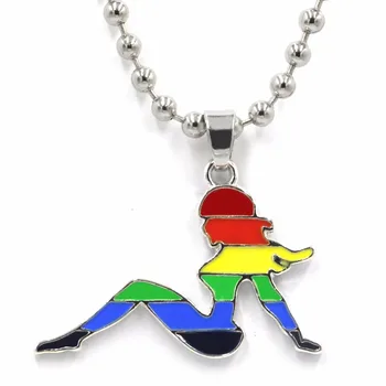 Sexy Female Silhouette LGBT Pride Chain Necklace - Queerks™