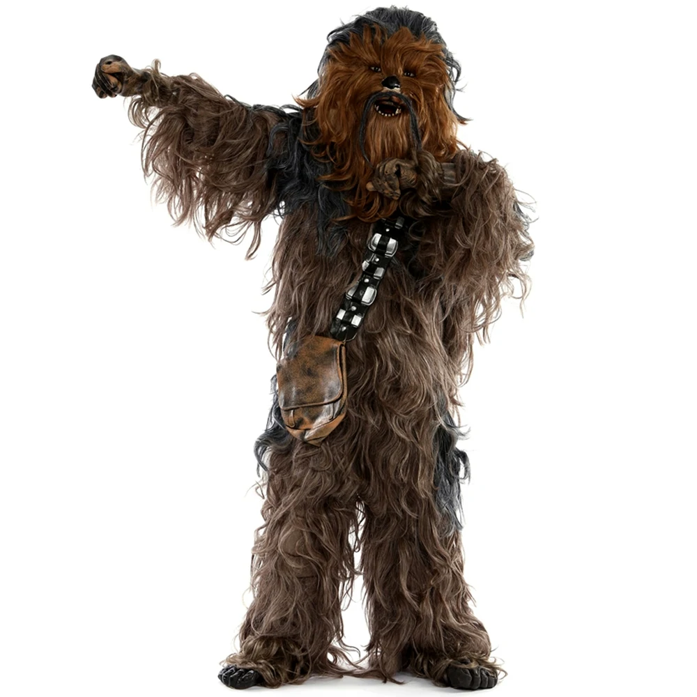 Chewbacca Cosplay Costume Halloween Party Suit Costumes Jumpsuit Helmet ...