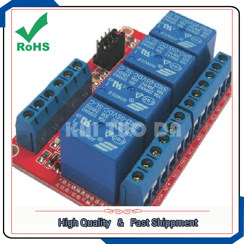 Módulo de relé de 4 vías/cuatro canales de 5V con soporte de ...