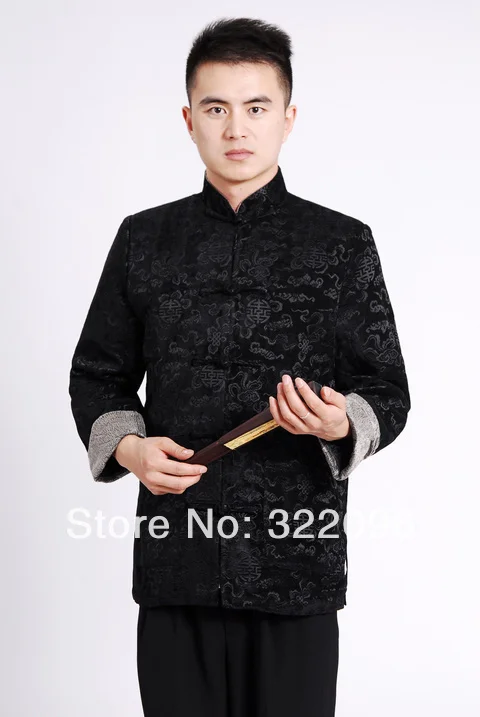 Shanghai Story Chinese traditional Jacket Black tang suit clothes ...