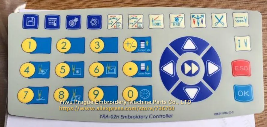 YRA-02H-Embroidery-Controller-keyboard-keypad-membrane-switch-for ...