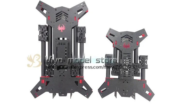 FPV drone quadcopter H4 Alien 450 / 680 pure carbon folding frame ...