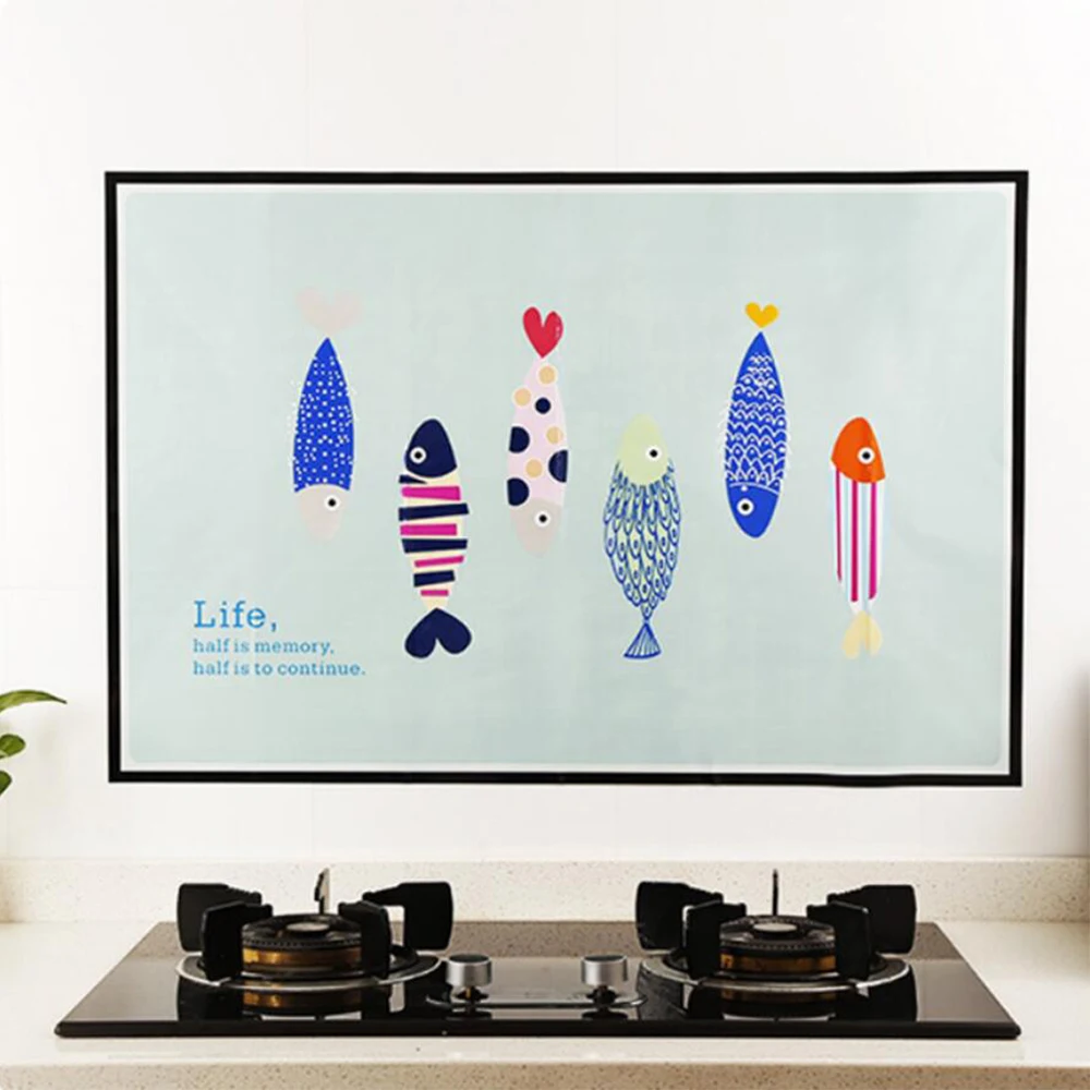 Cartoon Kitchenware Oil Stickers Self adhesive High Temperature Home ...