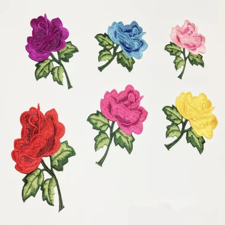 10PCS/Lot Water Soluble Embroidered Flower Patches DIY Clothes Sewing ...