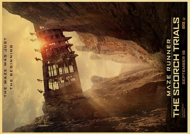 Maze Runner Retro Kraft Paper Poster Wall Stickers Home Decoration ...