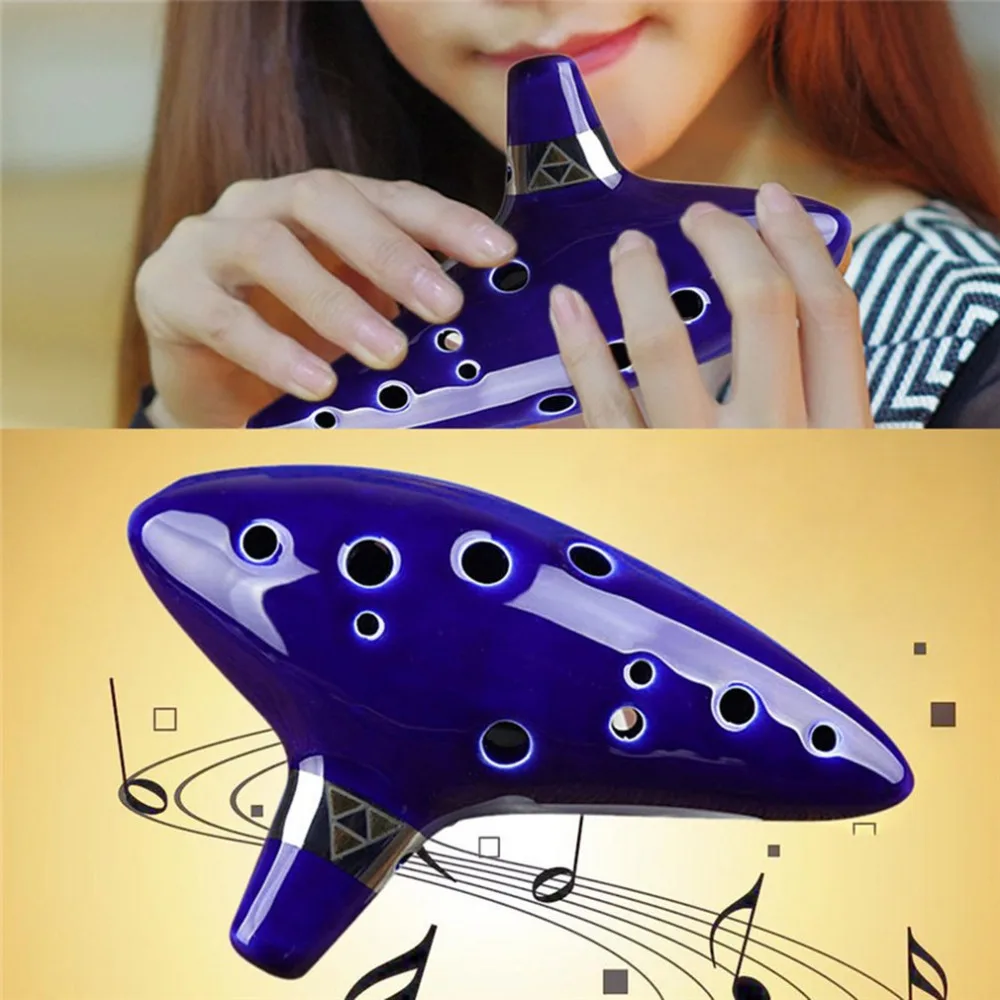 12 Hole Ocarina Instrument Keramische Alto C Legend Of Zelda Ocarina ...