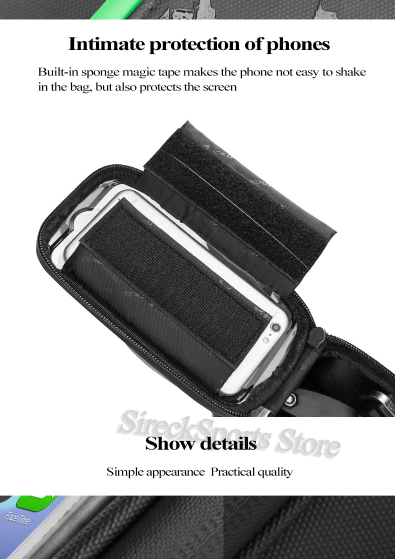 ROCKBROS 5,8/6 дюймов Сенсорный экран, крепится на переднюю трубу ...