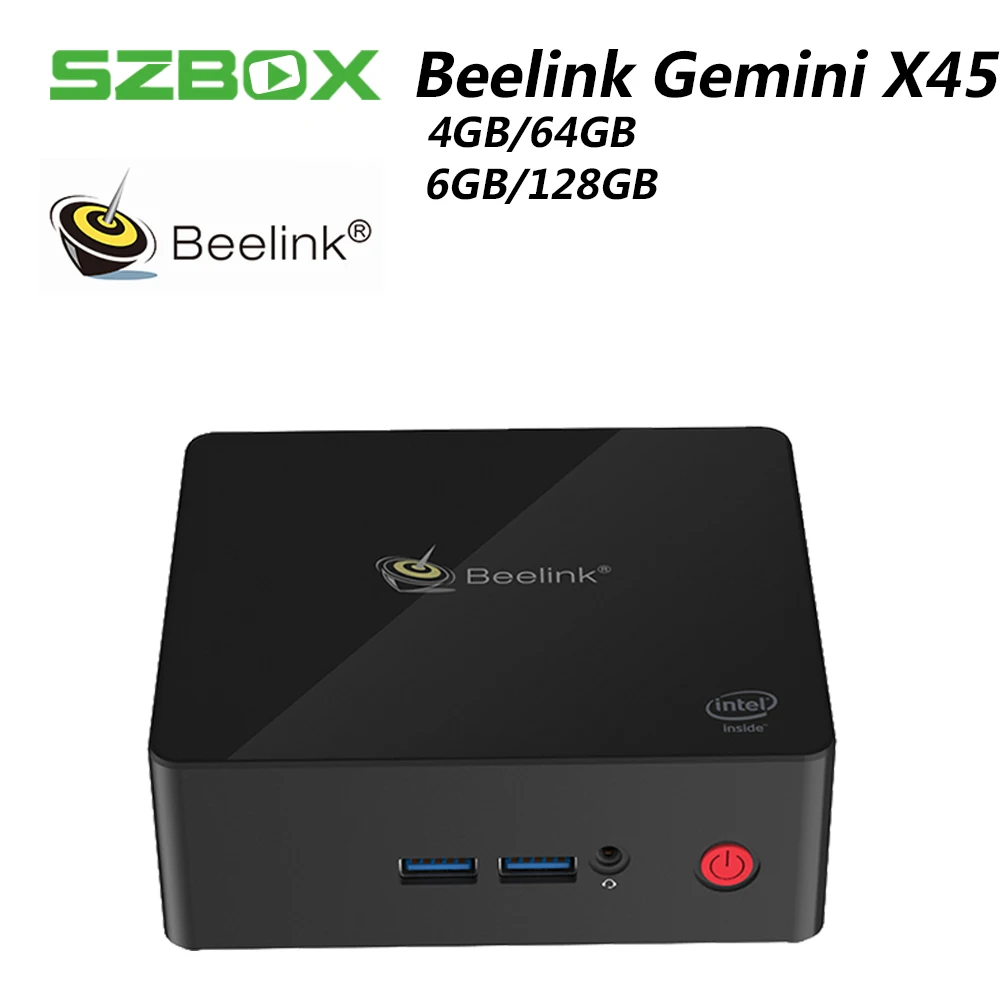 SZBOX Beelink Gemini X45 Basic Mini PC W 10 Gemini Lake Celeron J4105 ...