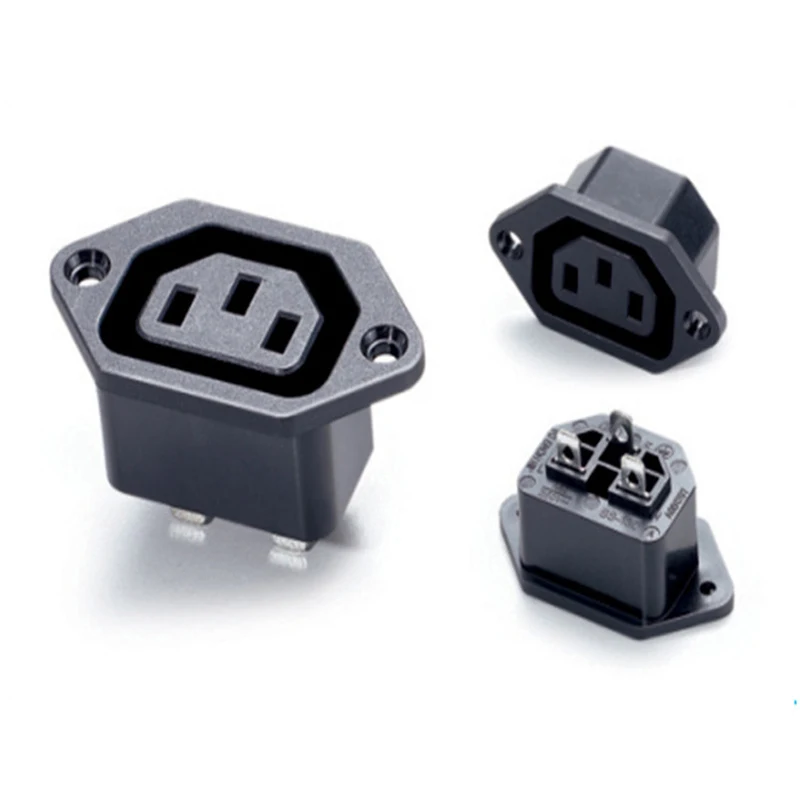 10Pcs AC 250V 10A 3Pin IEC320 C13 Female Panel Mount Power Inlet Socket ...