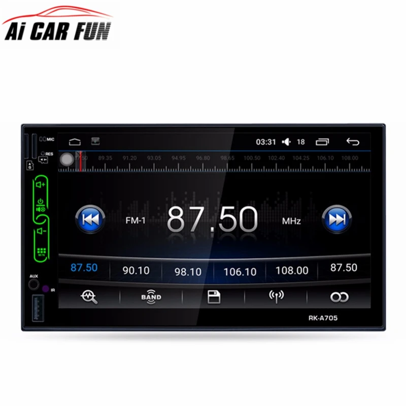 RK A705 7 polegadas Sistema Android 6.0 2Din Tela Sensível Ao Toque Rádio Do Carro DVD Player de ...