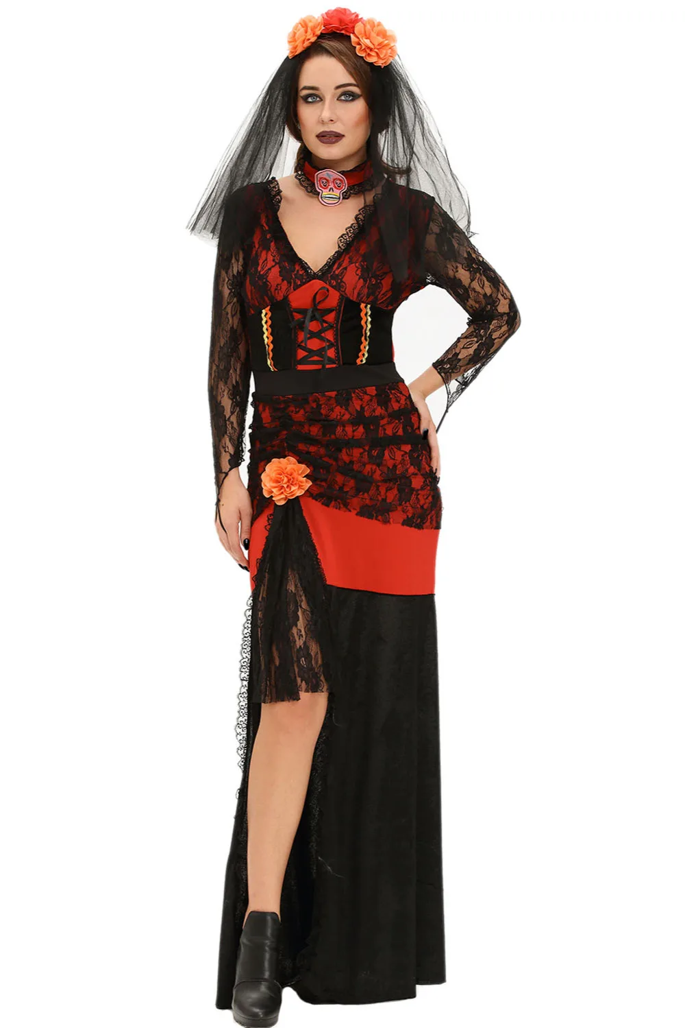 slim Sexy women scary role mummy adult demon dress Party Corpse Bride ...