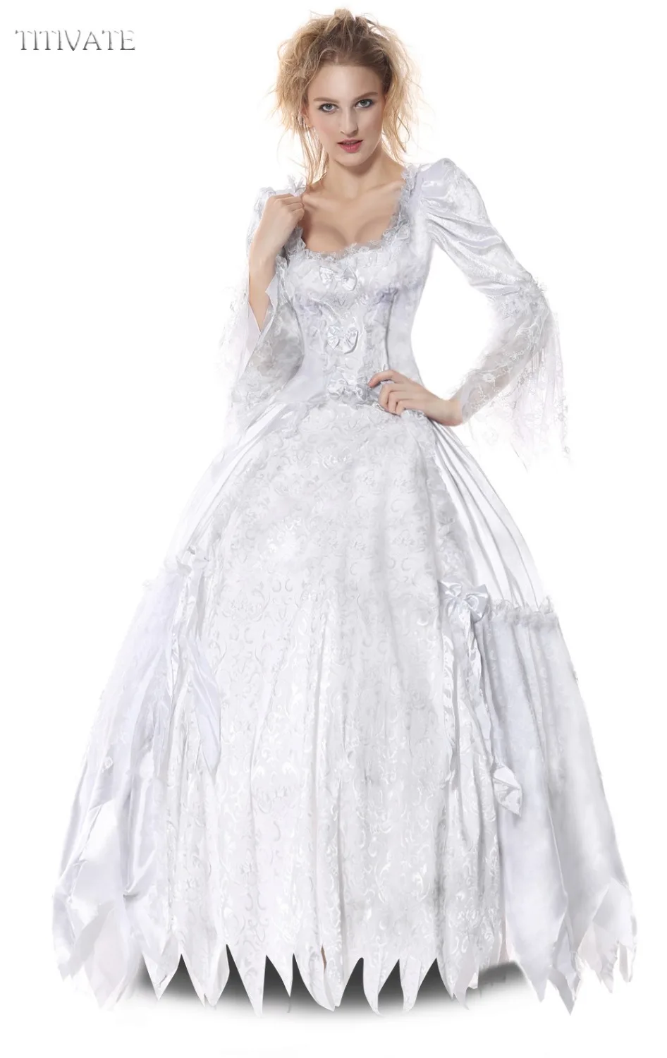 TITIVATE Victorian Style Vampire Corpse Countess Floor length Halloween ...