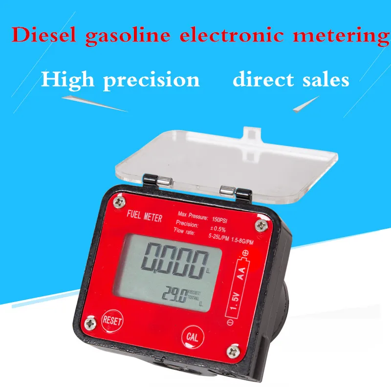 Digital Oval Gear Diesel Flow Meter Sensor Counter Indicator Flowmeter ...