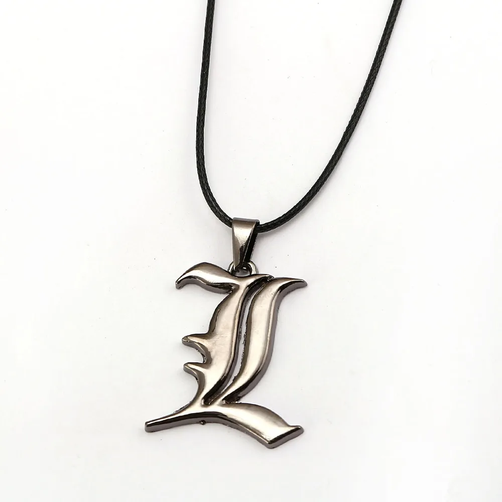 New-Jewelry-Anime-Death-Note-Necklace-Single-L-Logo-Pendant-Cosplay ...