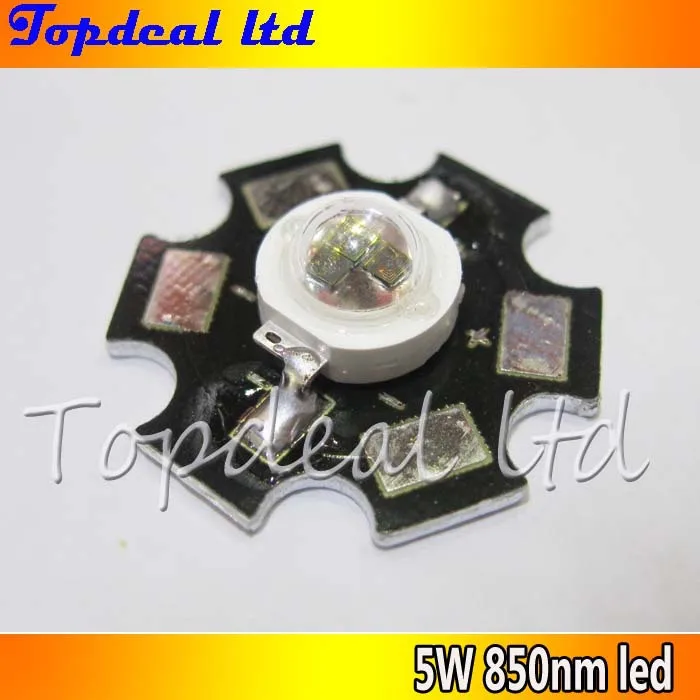 5pcs/lot 5W Infrared IR 850NM High Power LED Bead Emitter DC1.5 1.7V ...