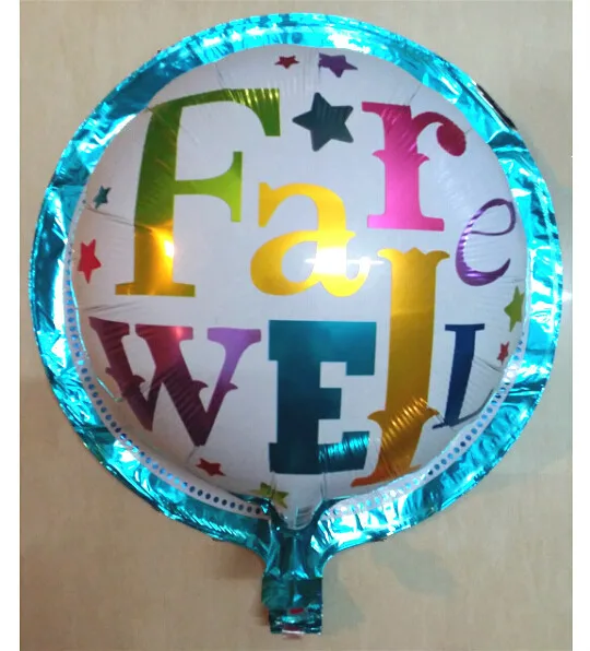 2015 new arrivel aluminium foil balloons farewell balloon round shape ...