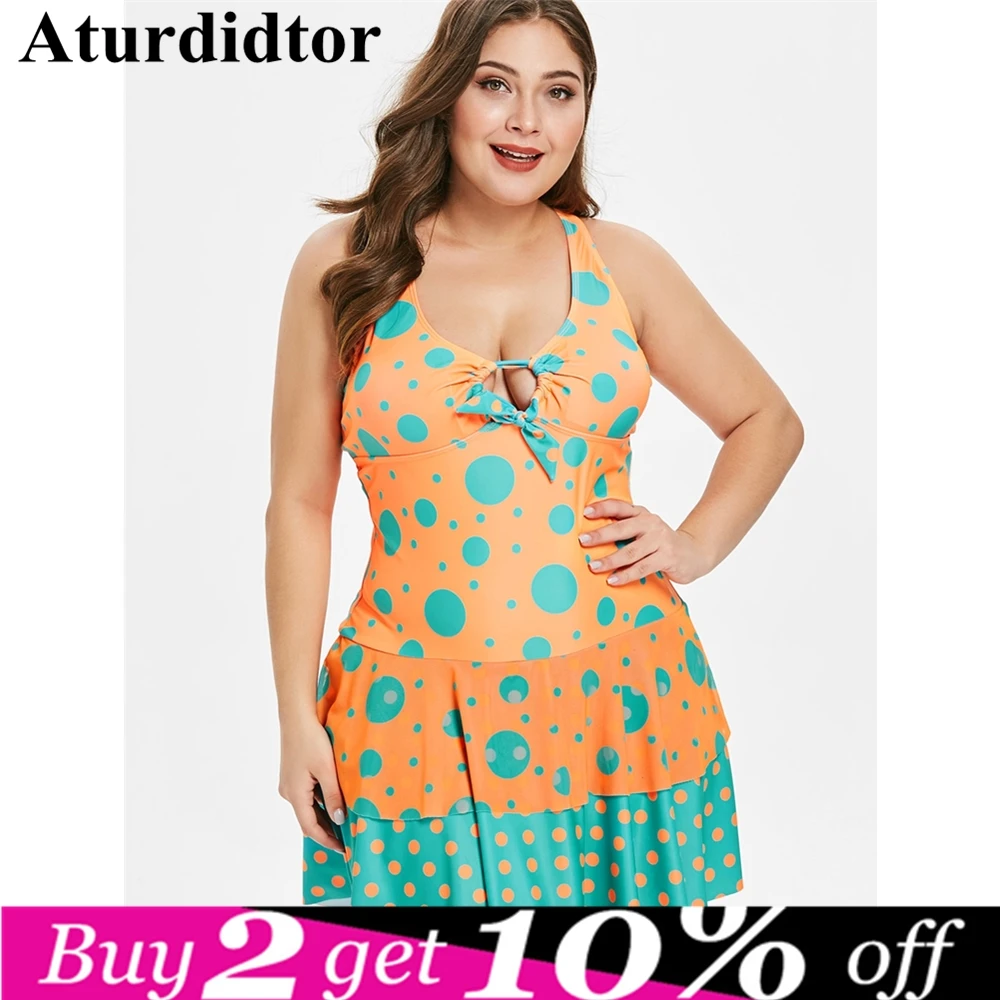 Plus Size Swimsuit Woman 2018 1 One Piece Floral Big Size Bathing Suit ...