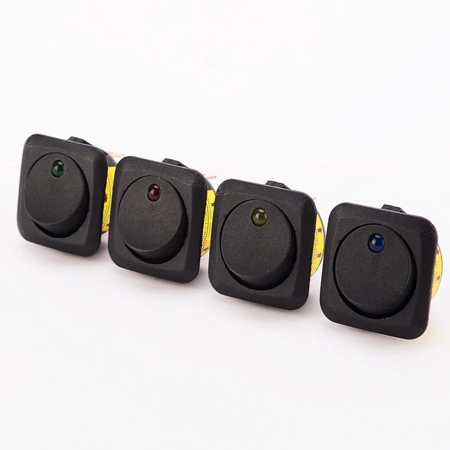 4PCS/Lot 25A 12V Car Rocker Switch Universal Auto Thumb Switches Blue ...