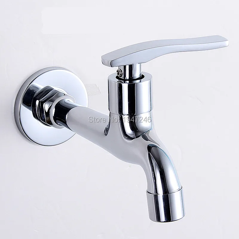 Chrome Copper single cold water tap long mops 4 old ordinary faucets ...