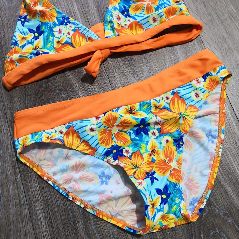 6-16 Years Floral Child Girl Bikini Kids Swimwear Children Two Piece ...