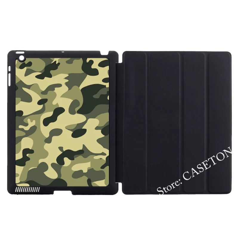 Military Color Patterned Stand Folio Cover Case For Apple iPad Mini 1 2 ...